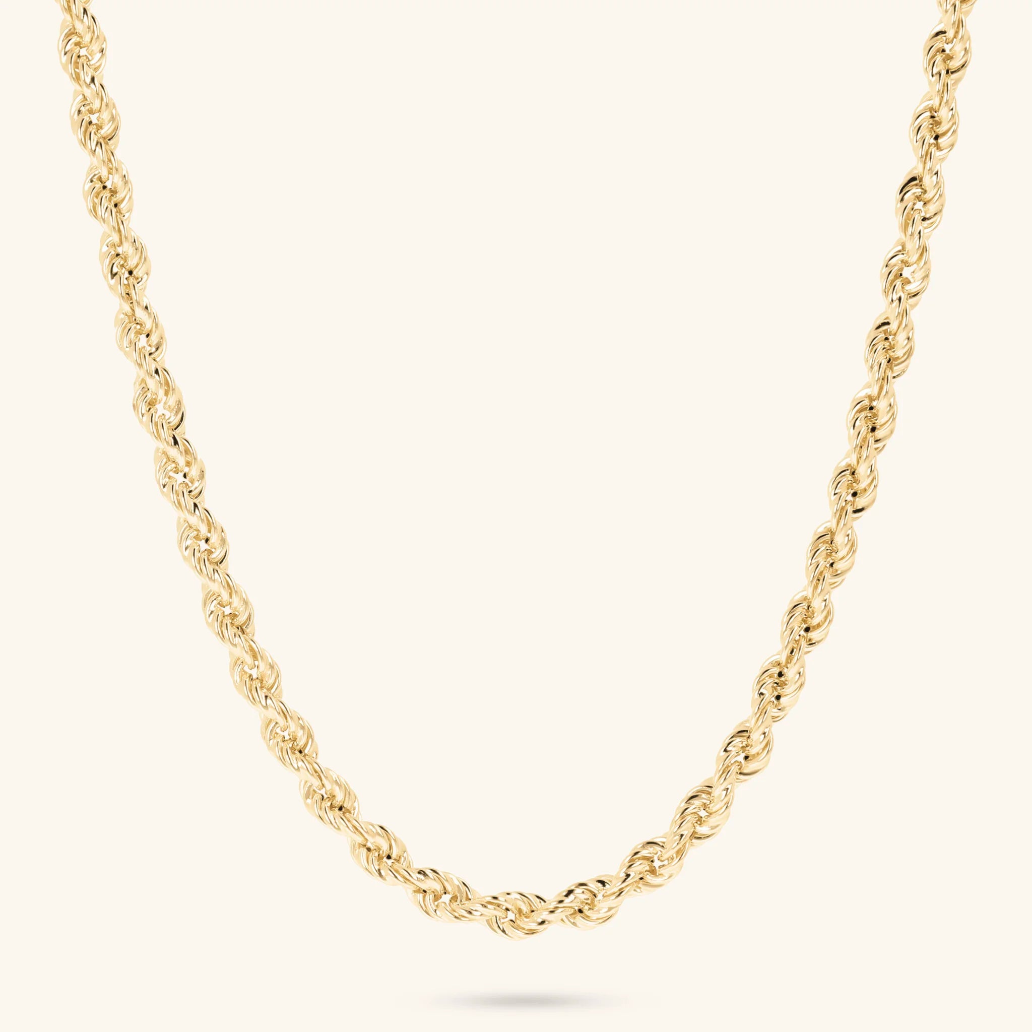 Textured Rope Chain Necklace - Etrusca Gioielli